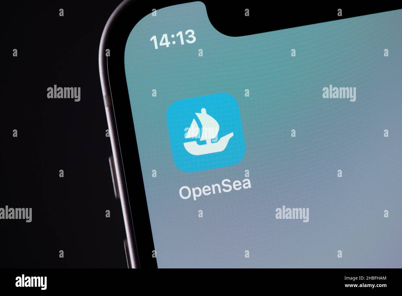 Tokyo, Japan. 9th Dec, 2021. The OpenSea app is seen on a smartphone in ...
