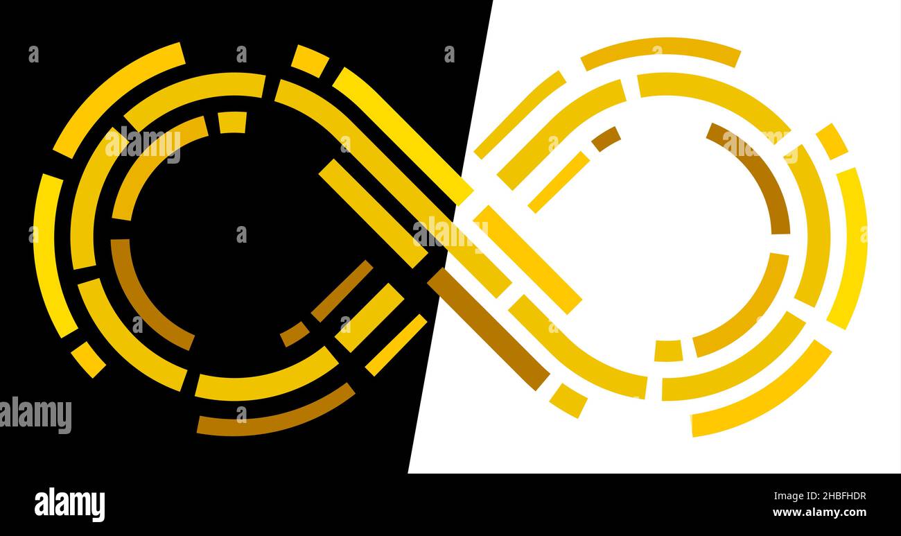 Infinity dashed colorful lines sign symbol icon isolated - vector ...