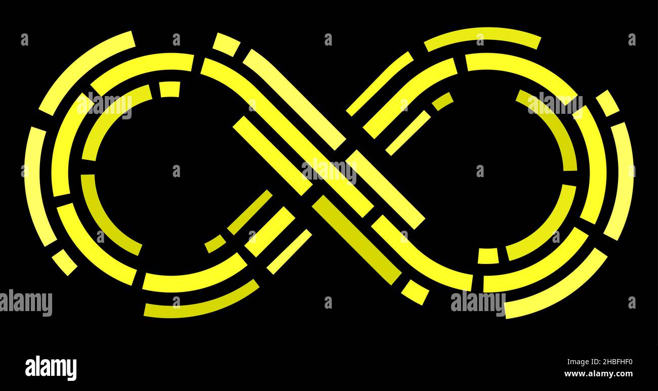 Infinity dashed colorful lines sign symbol icon isolated - vector ...