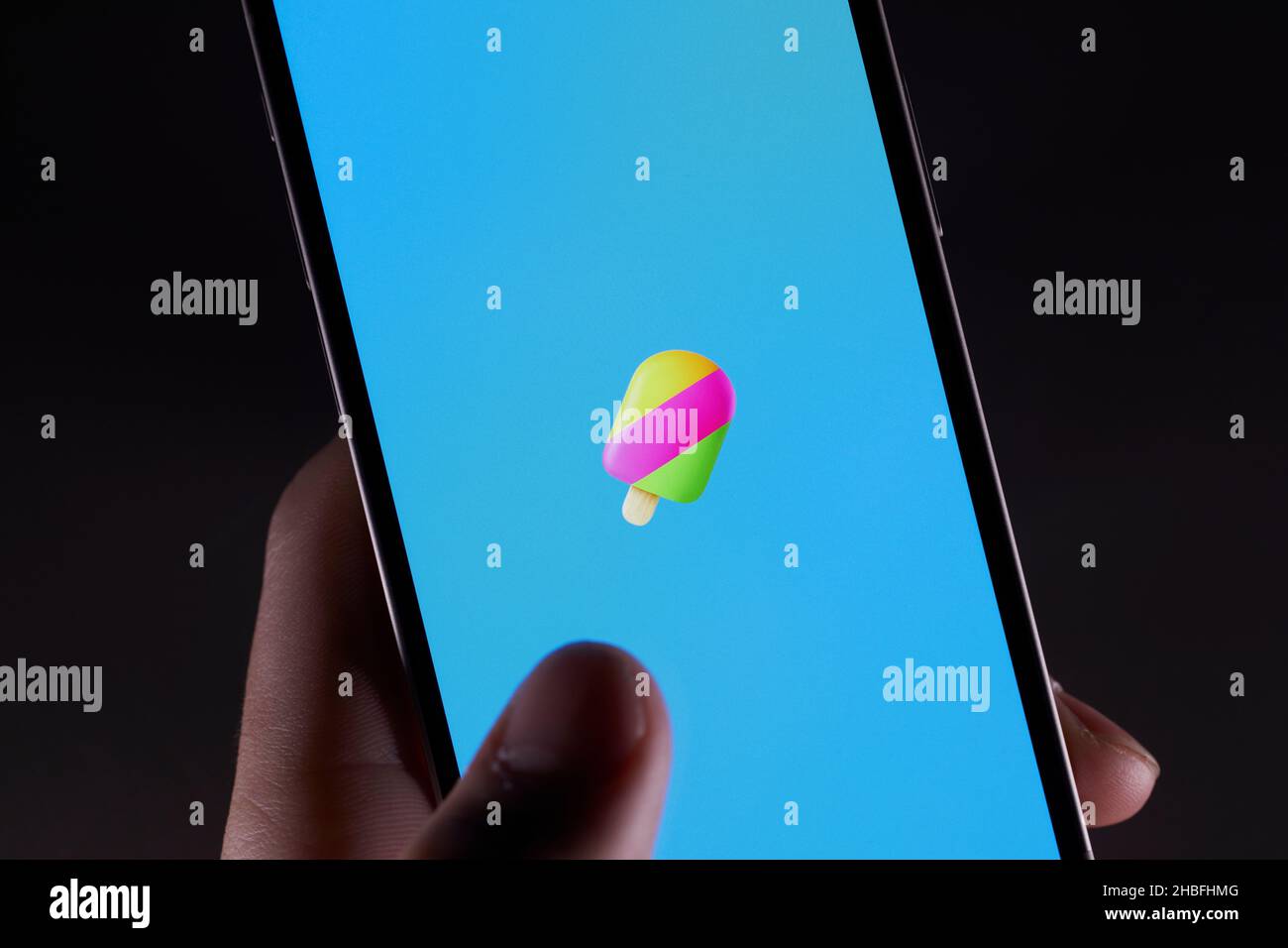 Tokyo, Japan. 9th Dec, 2021. The logo of Zenly is seen on a smartphone ...