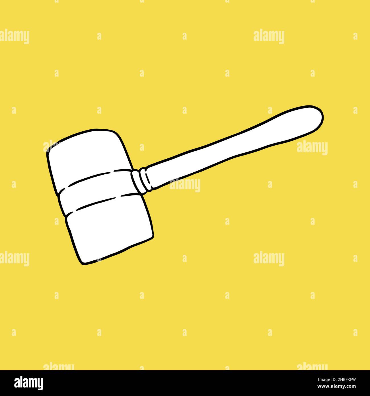 Illustration of Mallet. Hand drawn. - Vector Stock Vector Image & Art ...