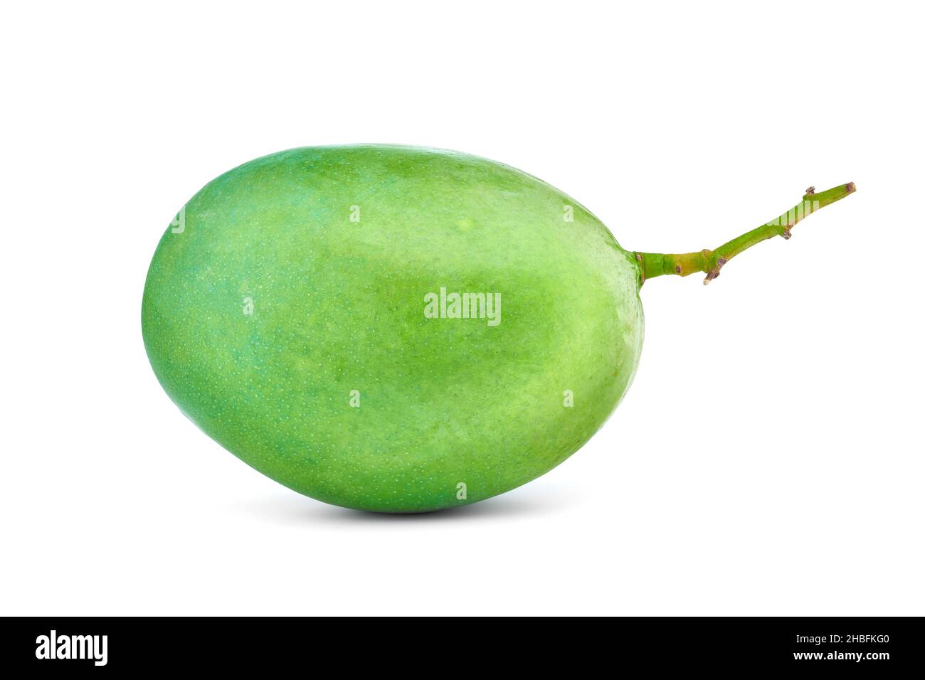 Mango Green Fruit on isolated white background with shadow Stock Photo ...