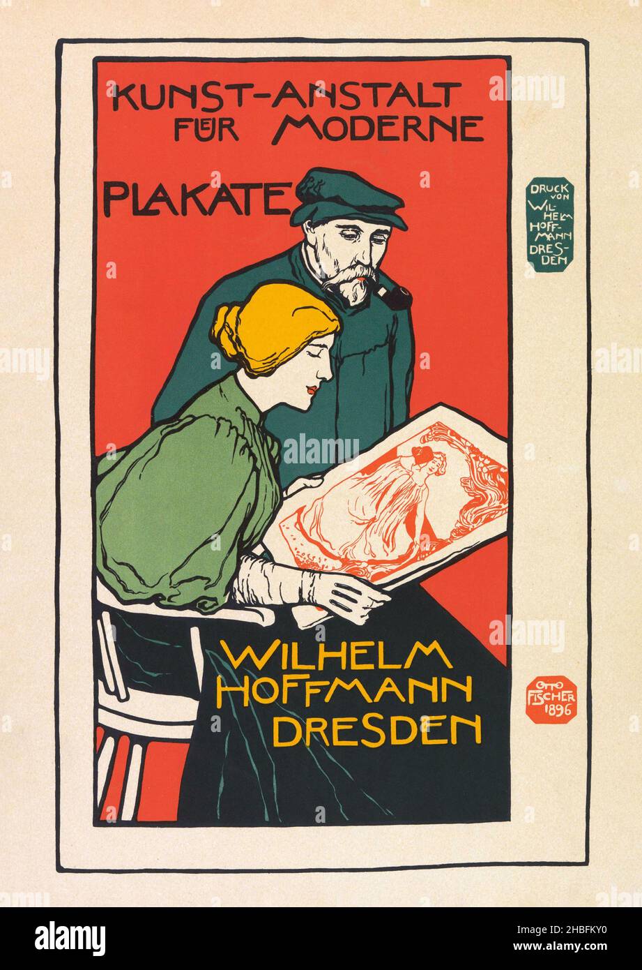 vintage poster advertising Kunst Anstalt für Moderne Plakate, Wilhelm ...