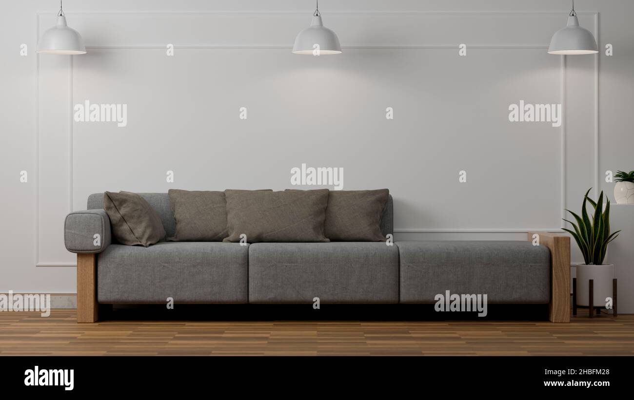 A modern comfortable large sofa in a modern contemporary living room ...