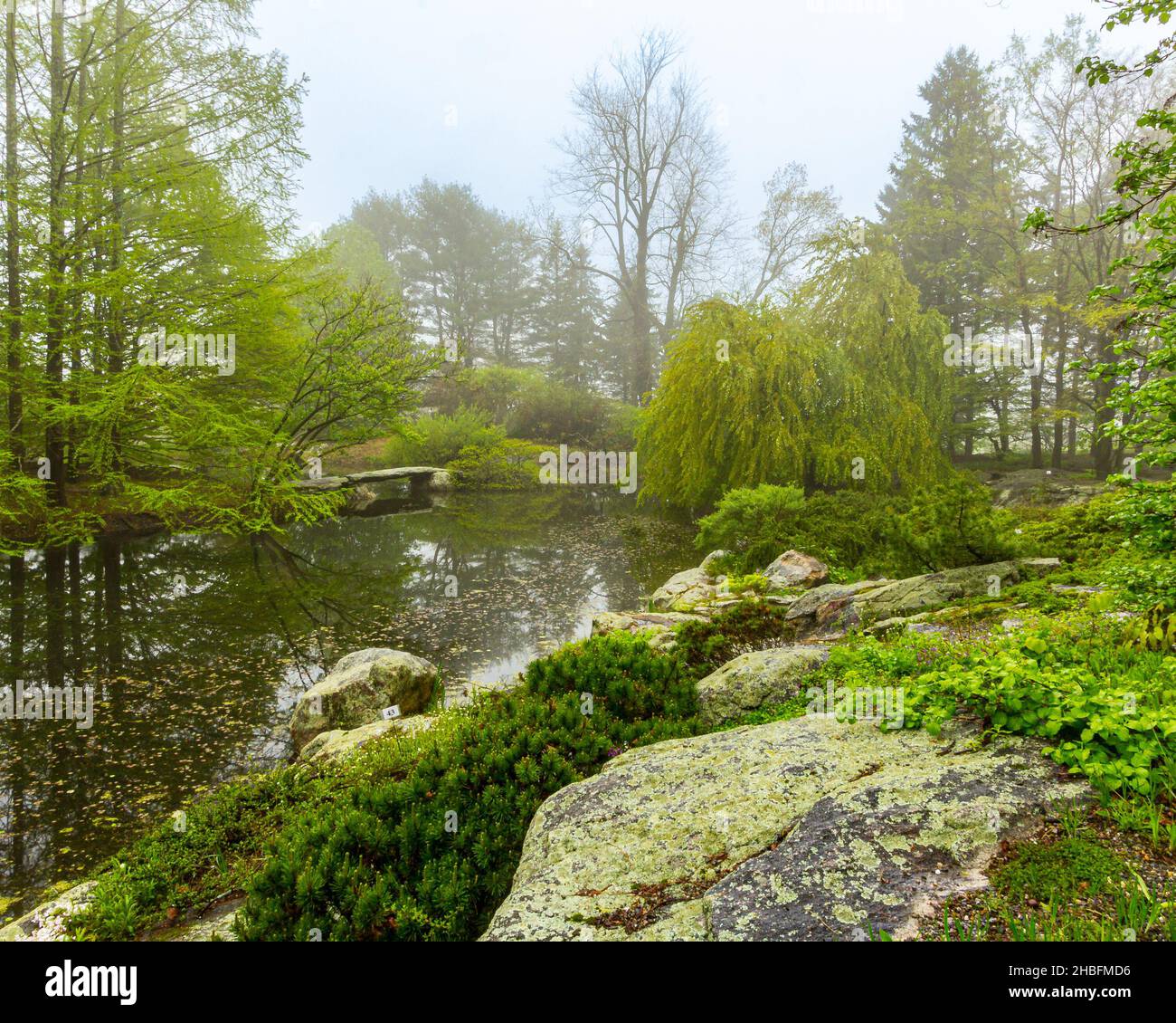 Cold Spring, NY - USA - May 6, 2017: Horizontal view of Rock Ledge, A ...