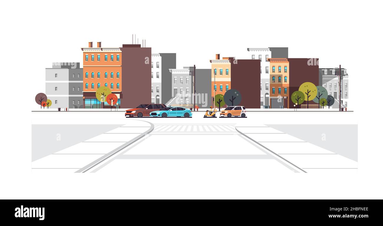 cars parking along city street modern cityscape background horizontal ...