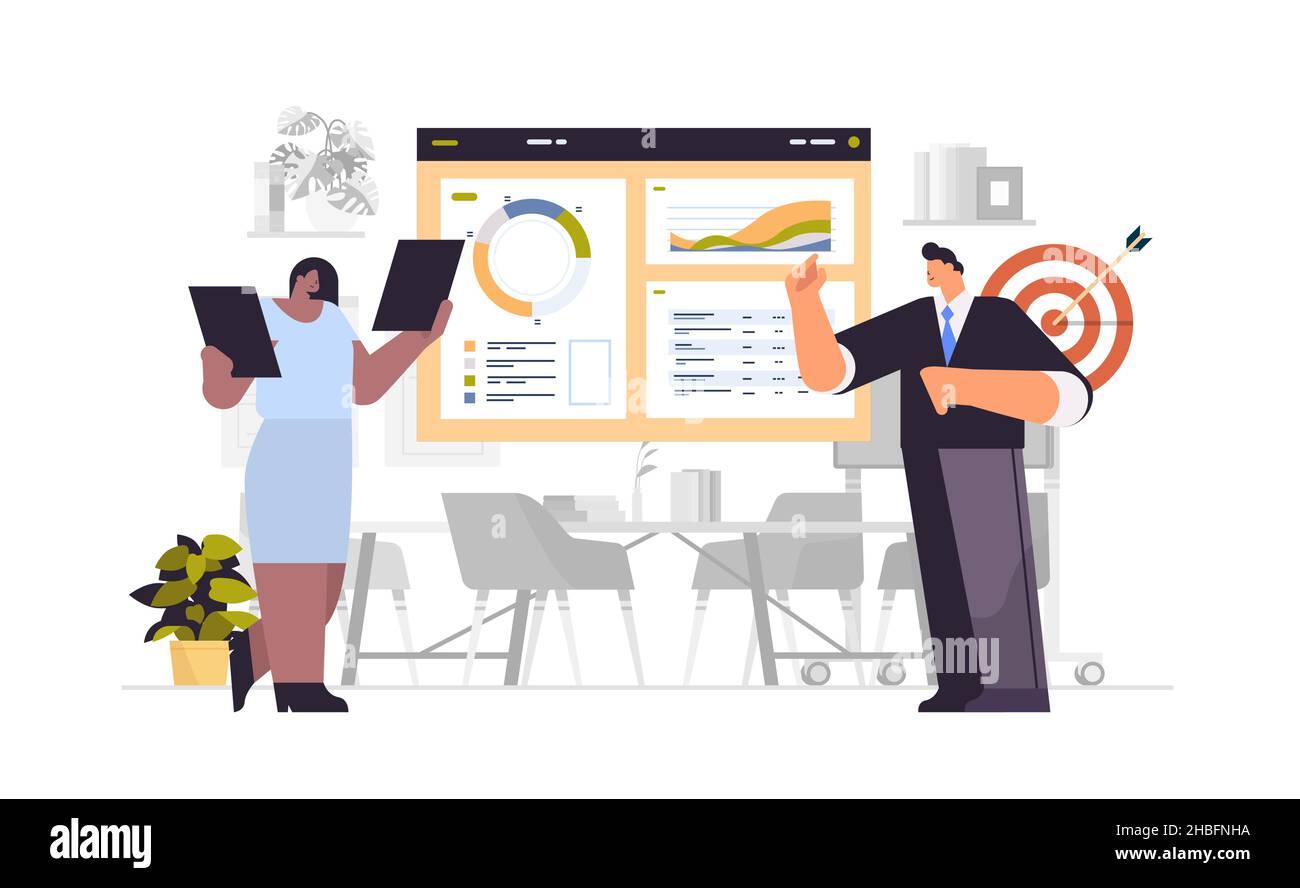 Person presenting information charts Stock Vector Images - Alamy