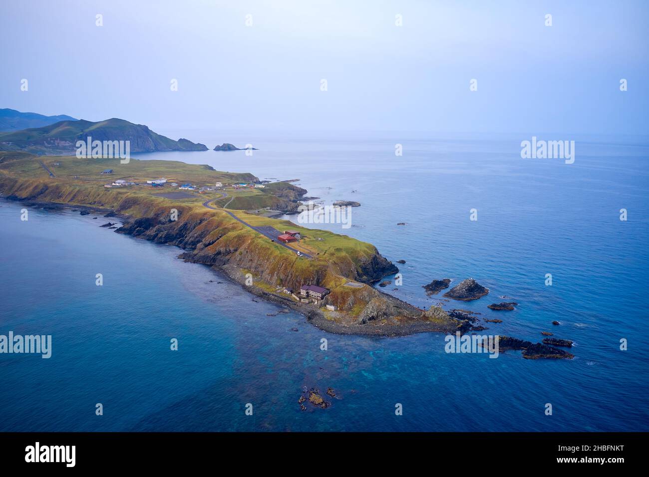 Aerial Photograph of Rebun Island, Hokkaido, Japan Stock Photo - Alamy