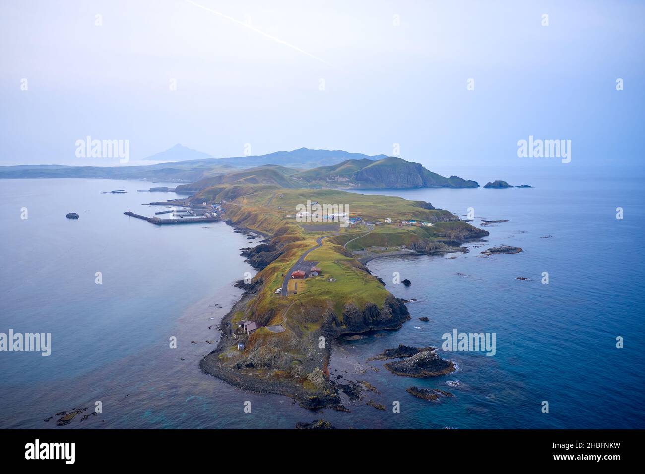 Aerial Photograph of Rebun Island, Hokkaido, Japan Stock Photo - Alamy