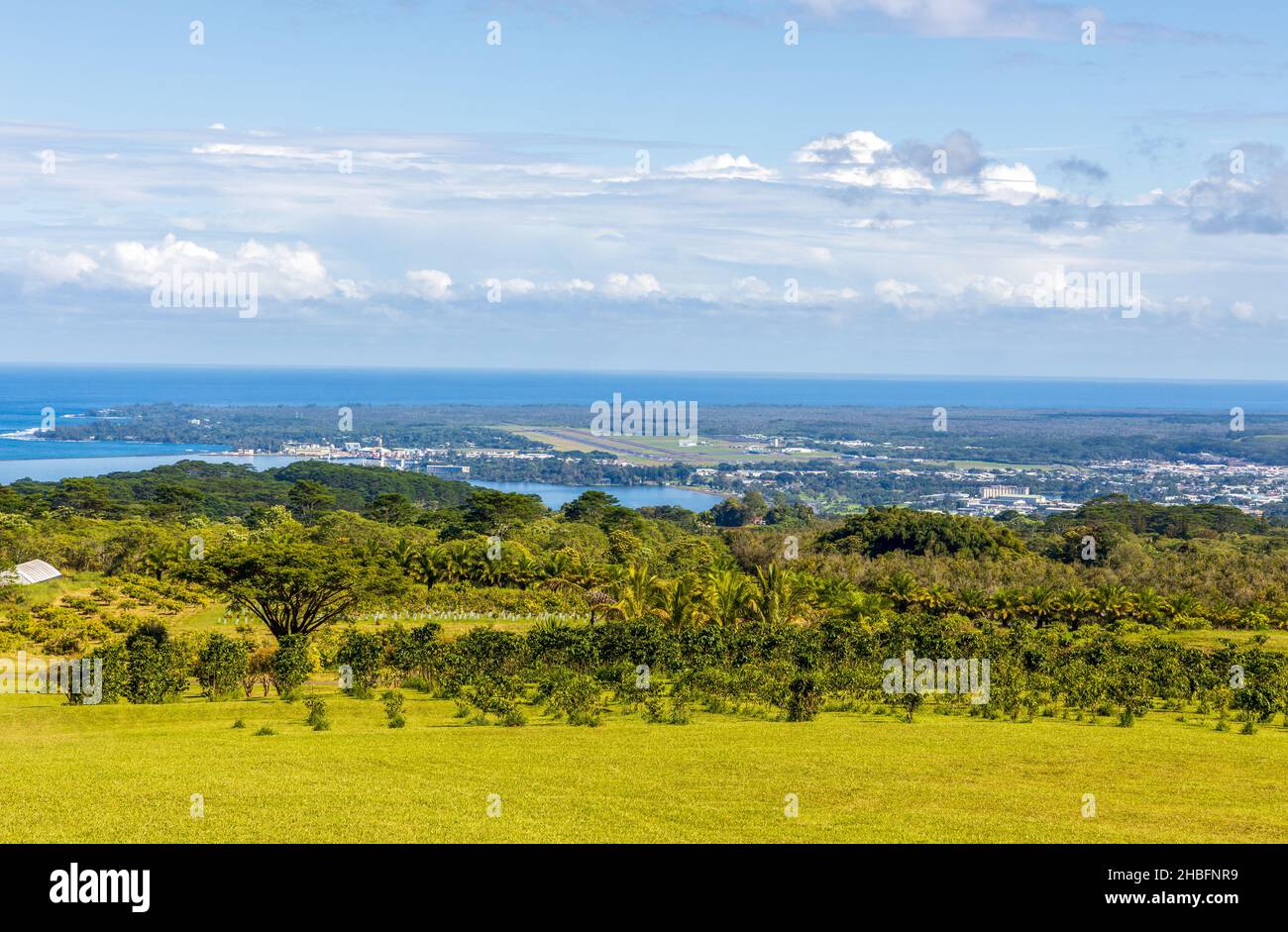 Scenic landscape near the Lavaloha chocolate factory in Hilo, Hawaii ...