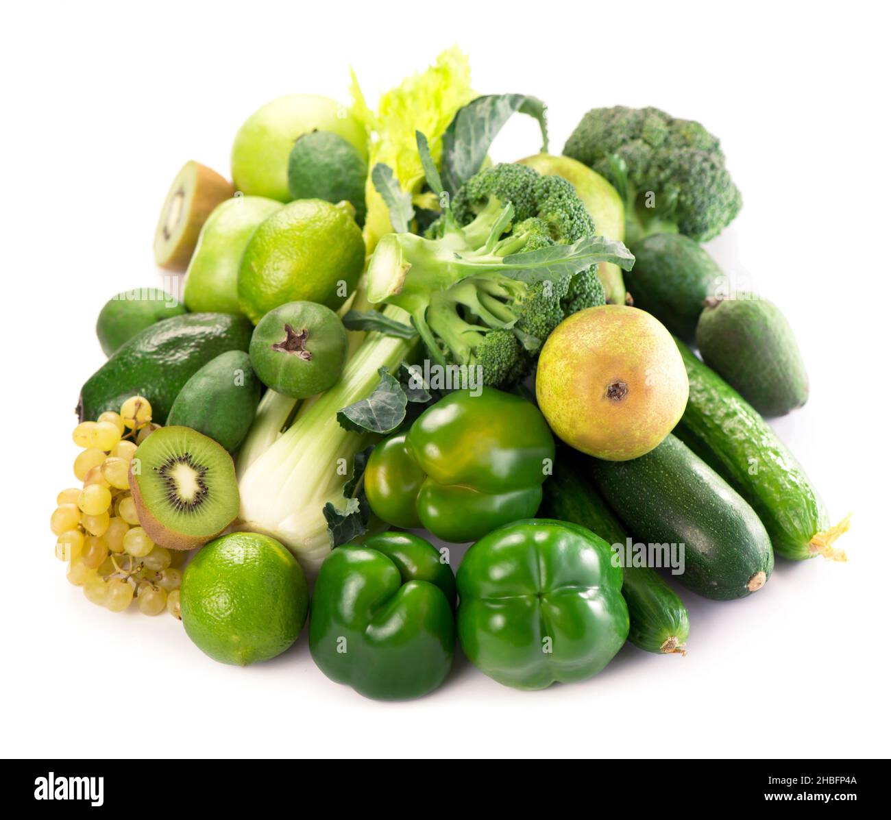 fresh vegetables with leaves isolated on white background Stock Photo ...