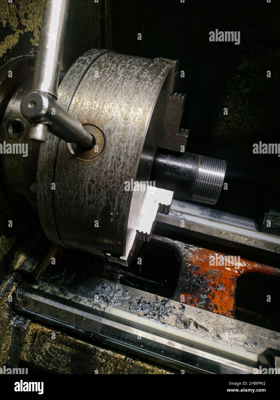 Metal cutting blanks on a multi-purpose CNC machine with different ...