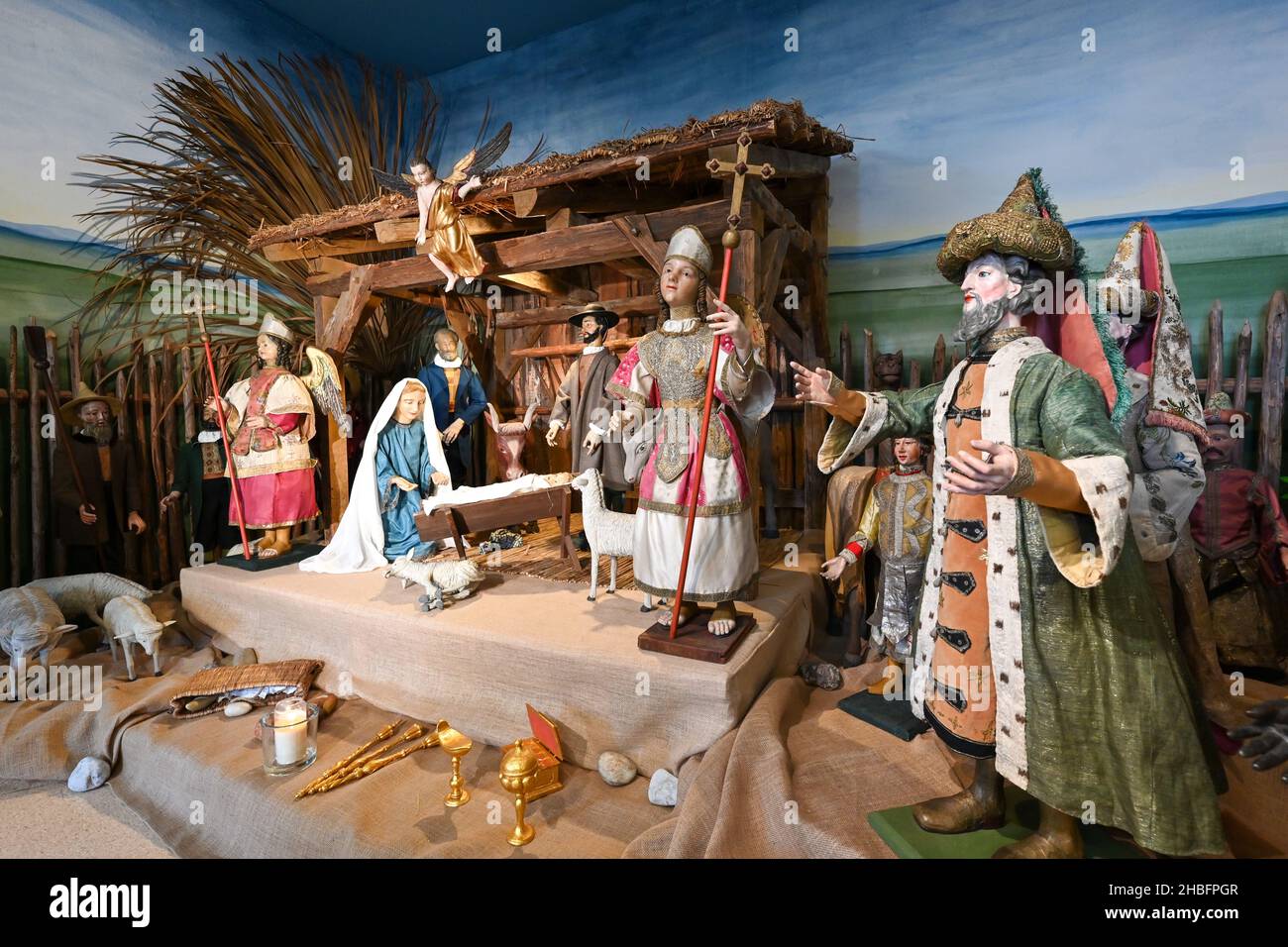 Kellenried Bei Ravensburg, Germany. 17th Dec, 2021. The baroque ...