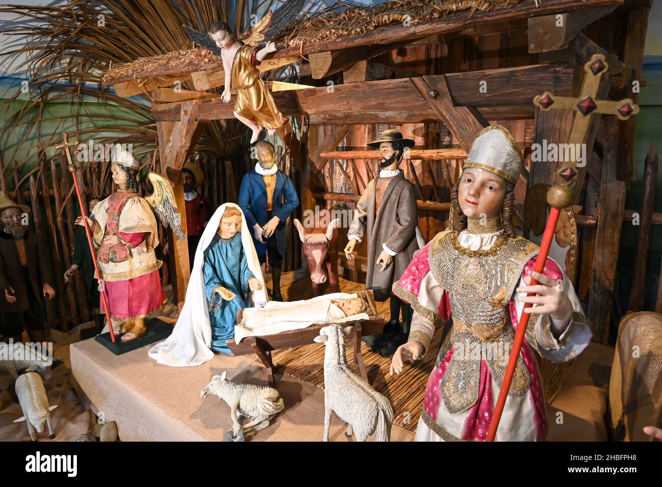 Kellenried Bei Ravensburg, Germany. 17th Dec, 2021. The baroque ...