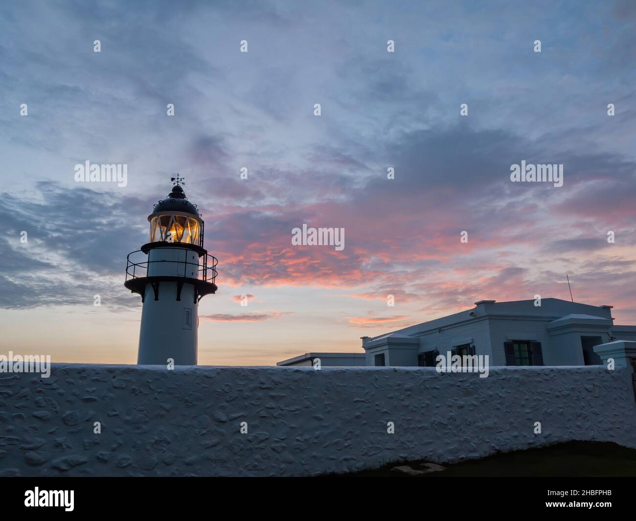 Sunset view of the Penghu lighthouse at Taiwan Stock Photo - Alamy
