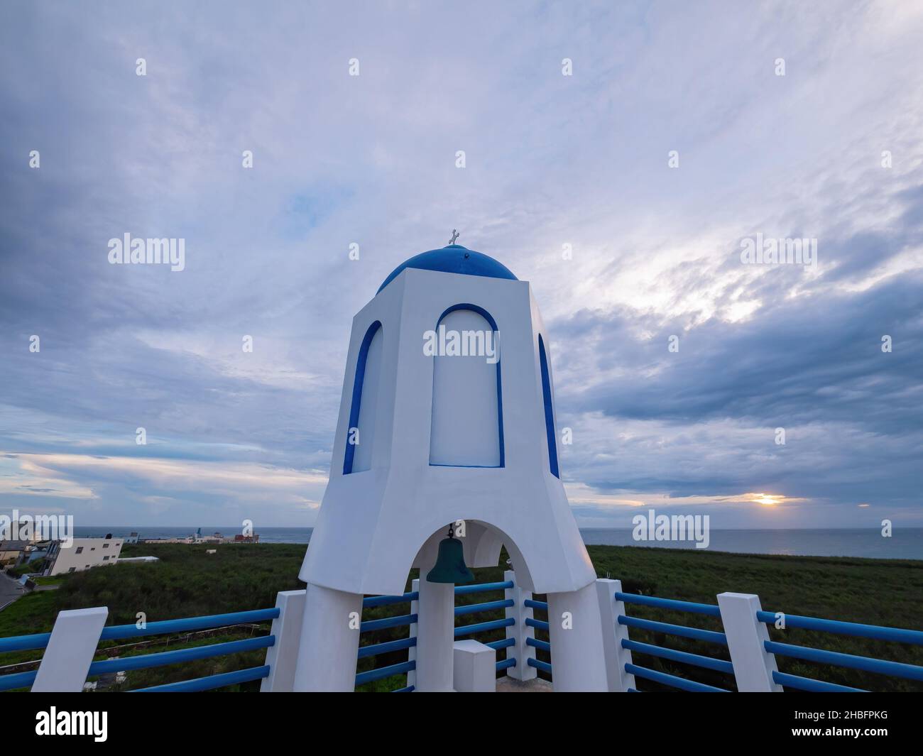 Greece style building in Penghu island at Taiwan Stock Photo - Alamy