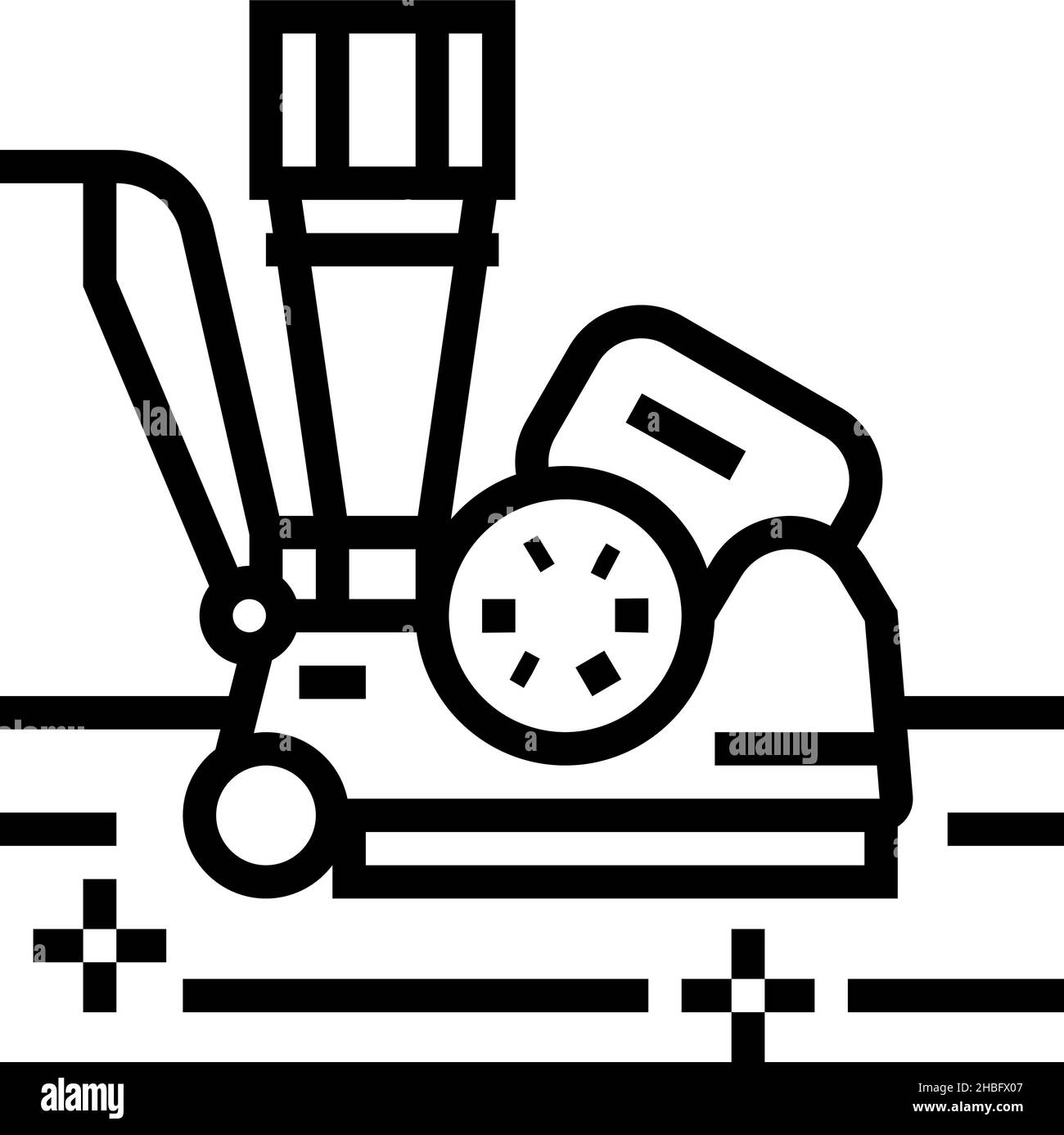 dustless sanding equipment line icon vector illustration Stock Vector ...