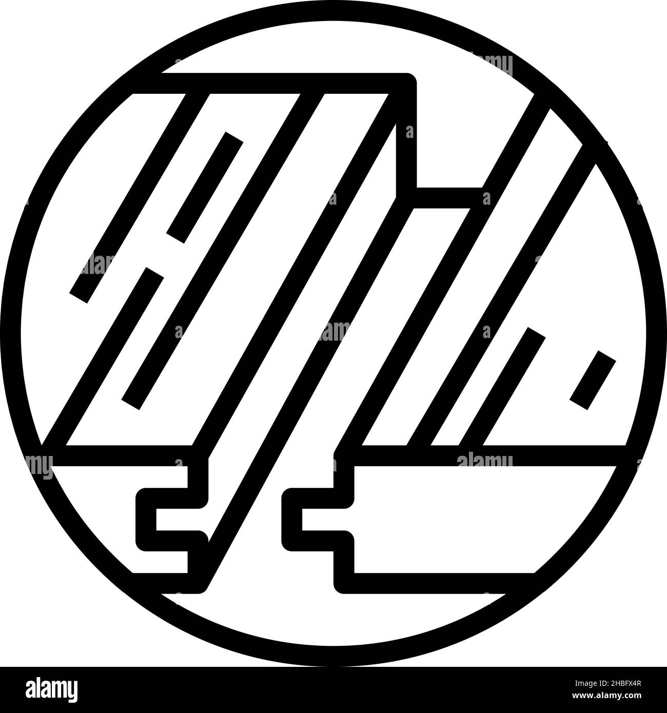 laminate flooring installation line icon vector illustration Stock ...