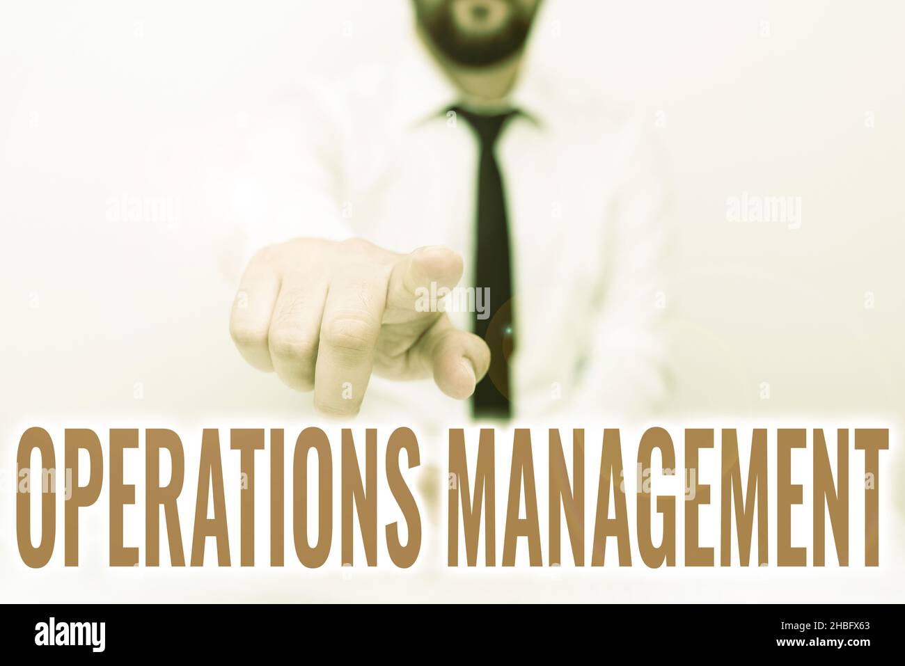 Sign displaying Operations Management. Business concept ensure Inputs to Output the Production ...