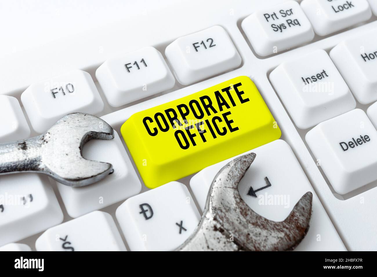 Text showing inspiration Corporate Office. Concept meaning home ...