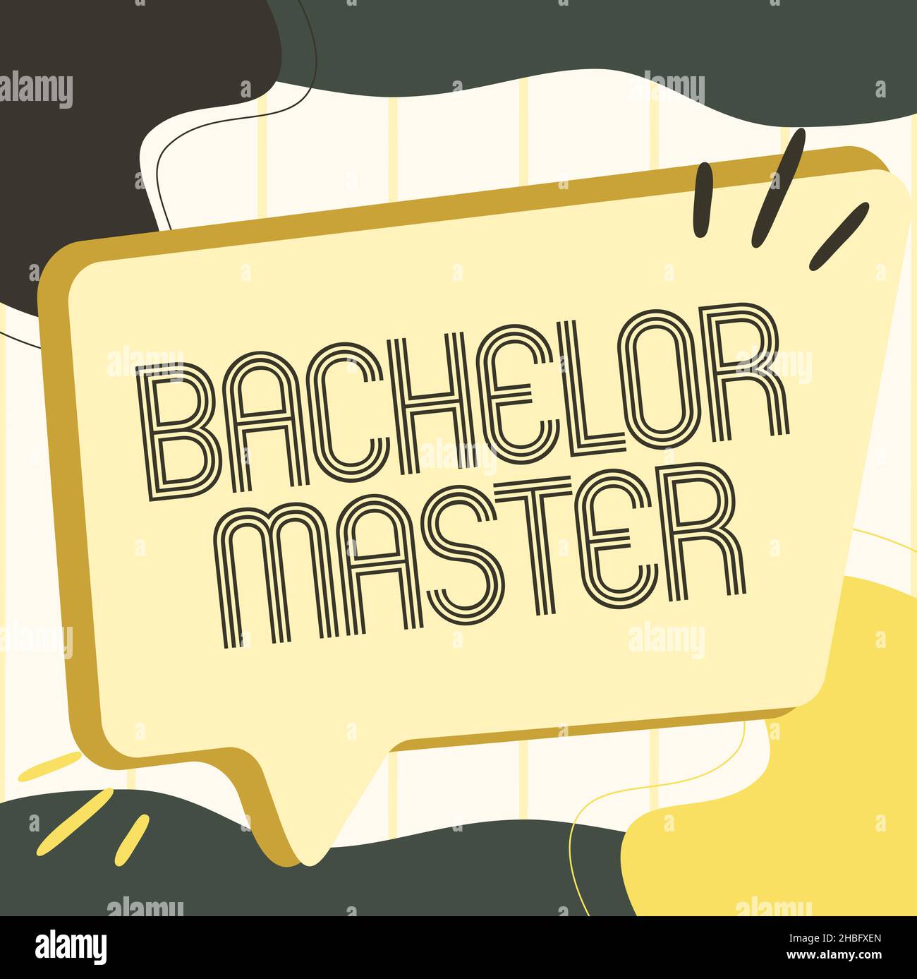 Hand writing sign Bachelor Master. Business overview An advanced degree ...