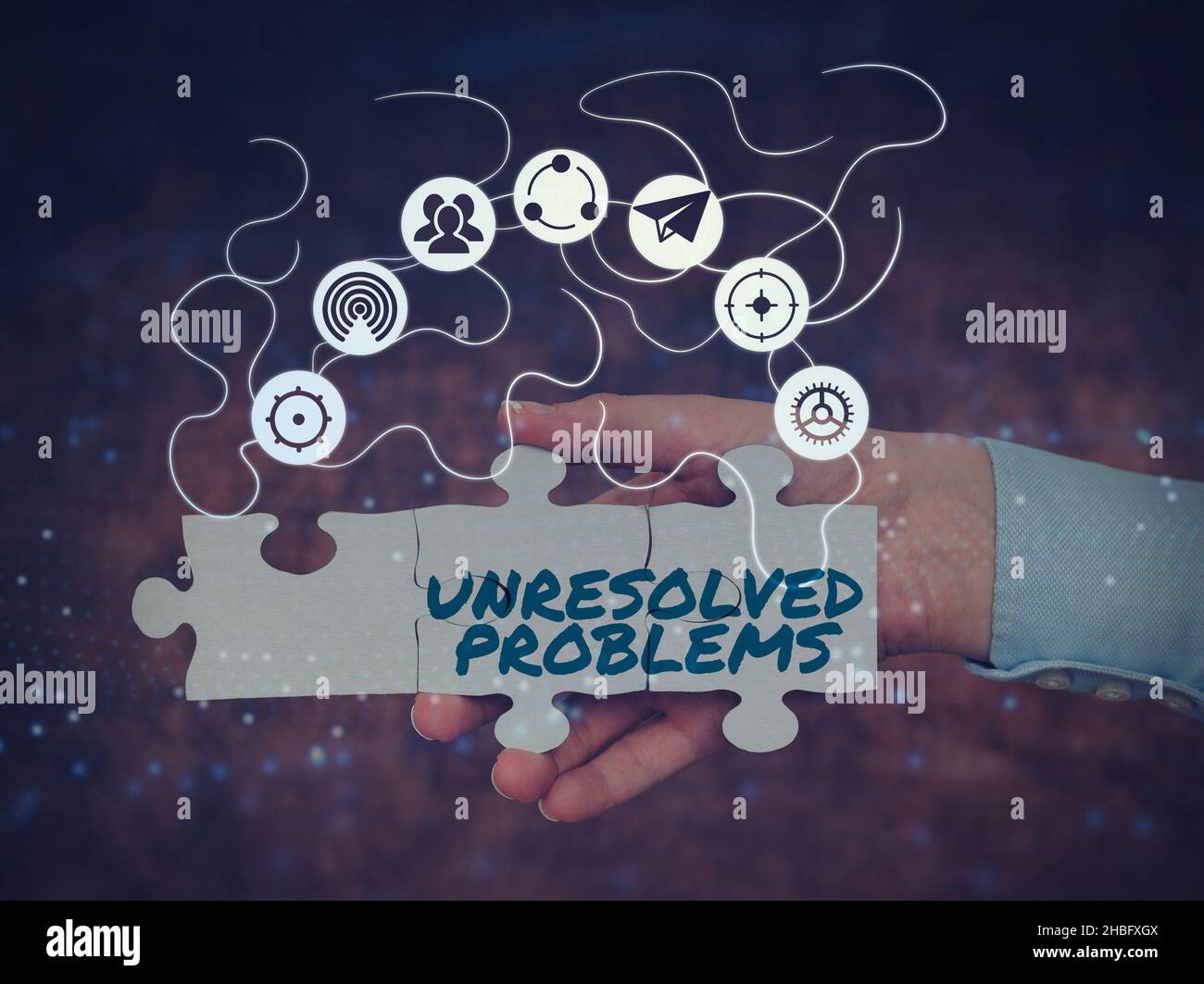 Conceptual display Unresolved Problems. Word Written on those Queries ...