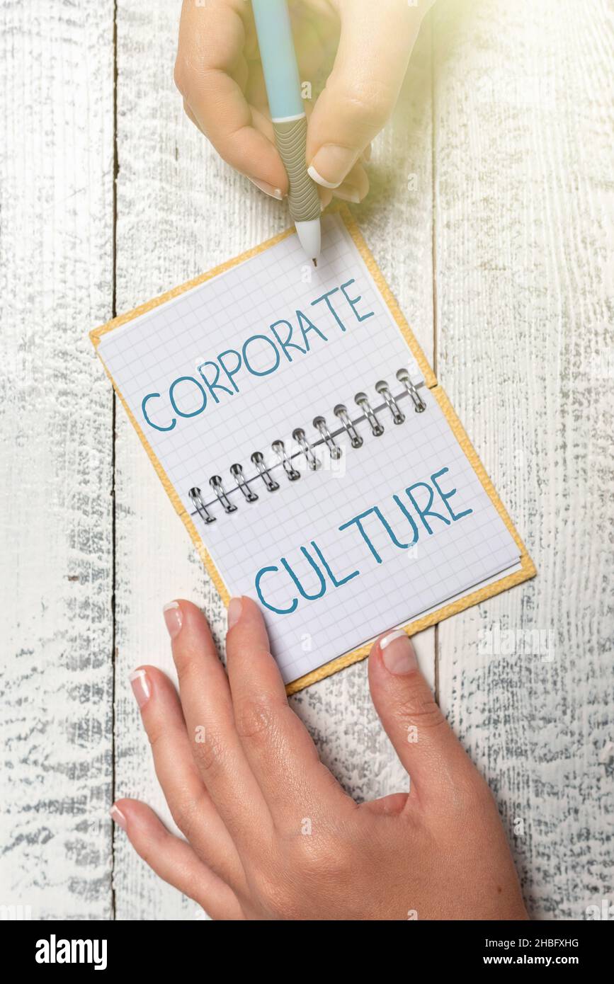 Conceptual caption Corporate Culture. Business idea Beliefs and ideas ...