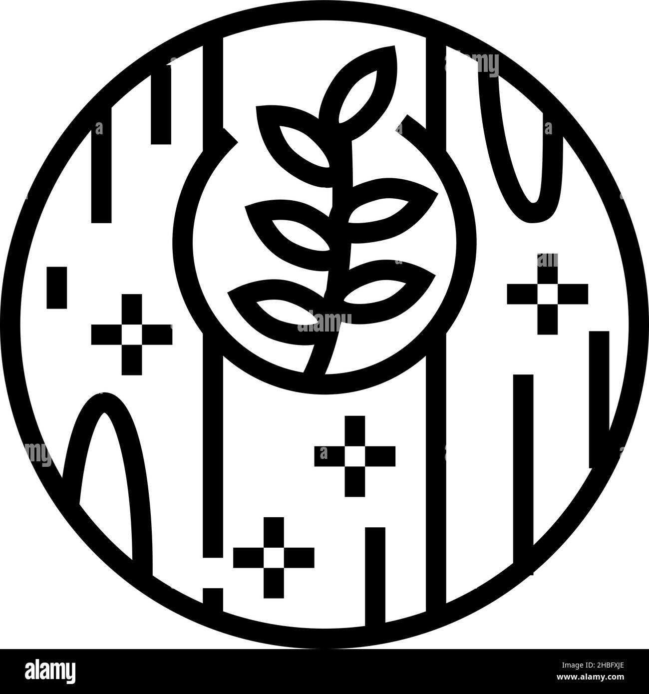 ecology clean wooden floor line icon vector illustration Stock Vector ...