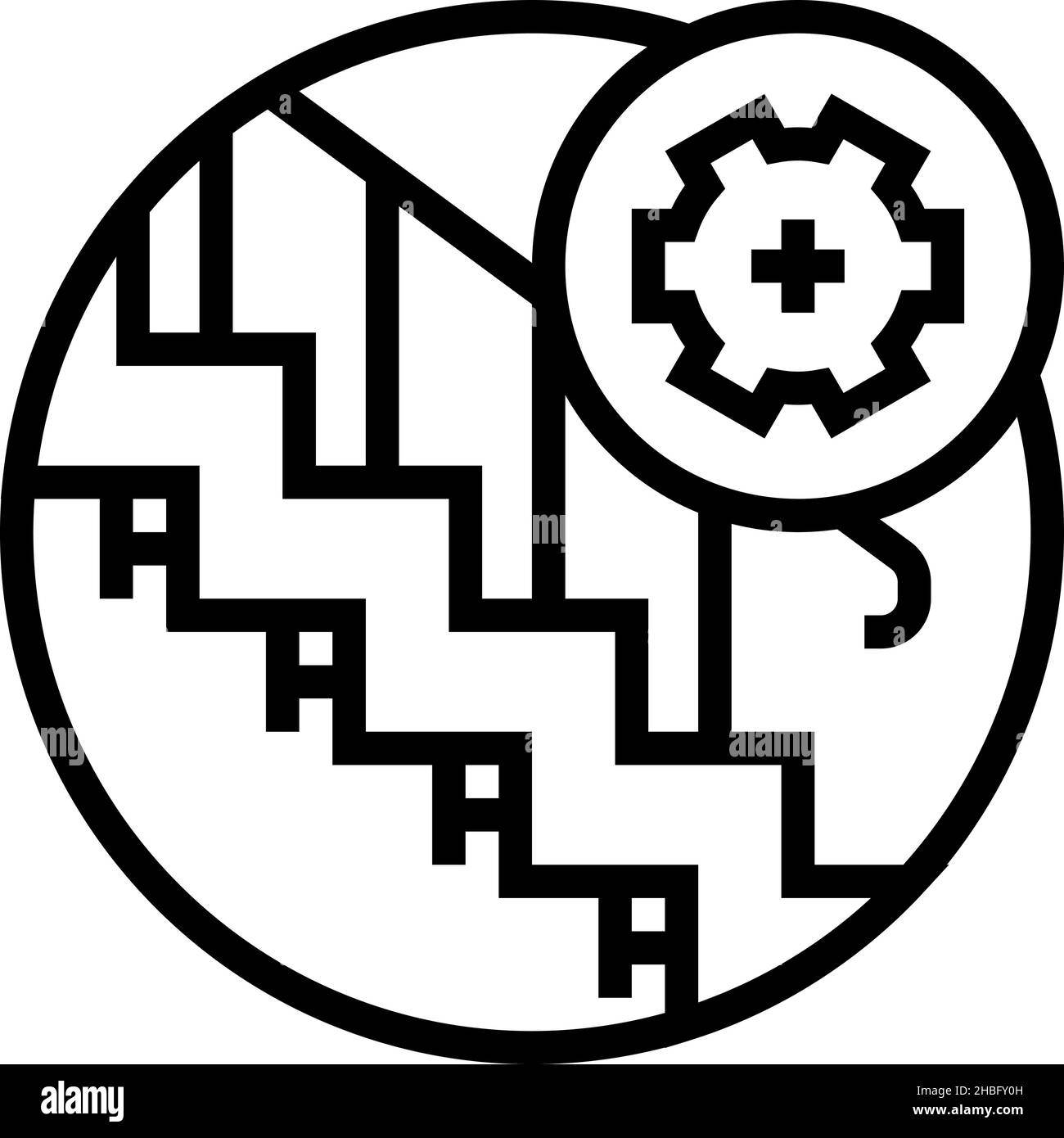 stair installation line icon vector illustration Stock Vector Image ...