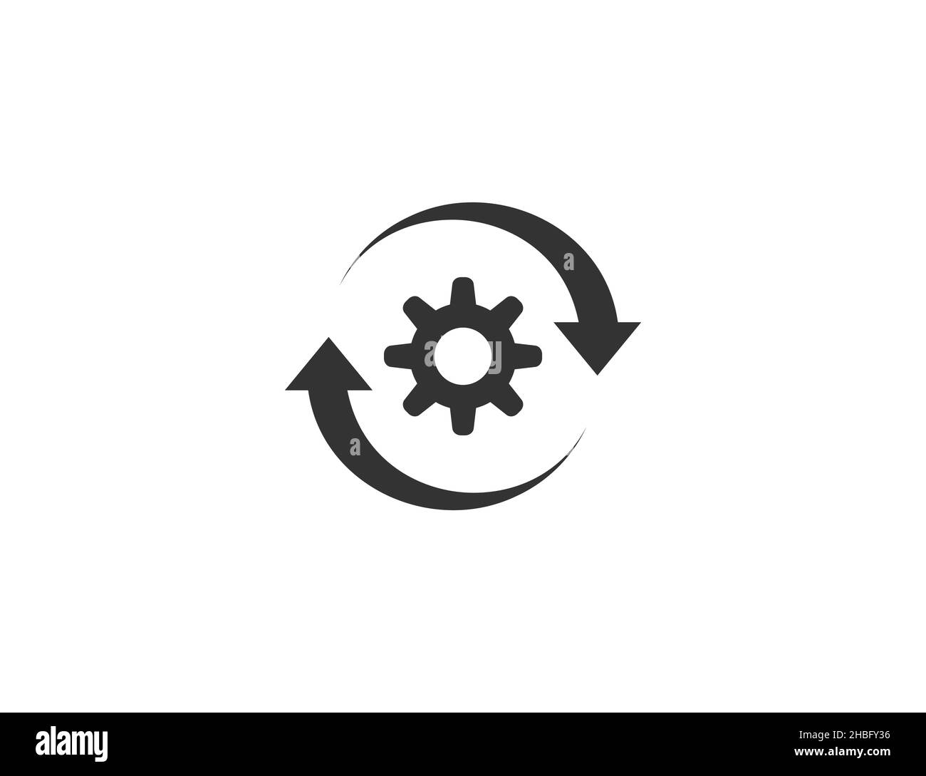 Workflow Automation Processing Icon Vector Illustration Flat Design