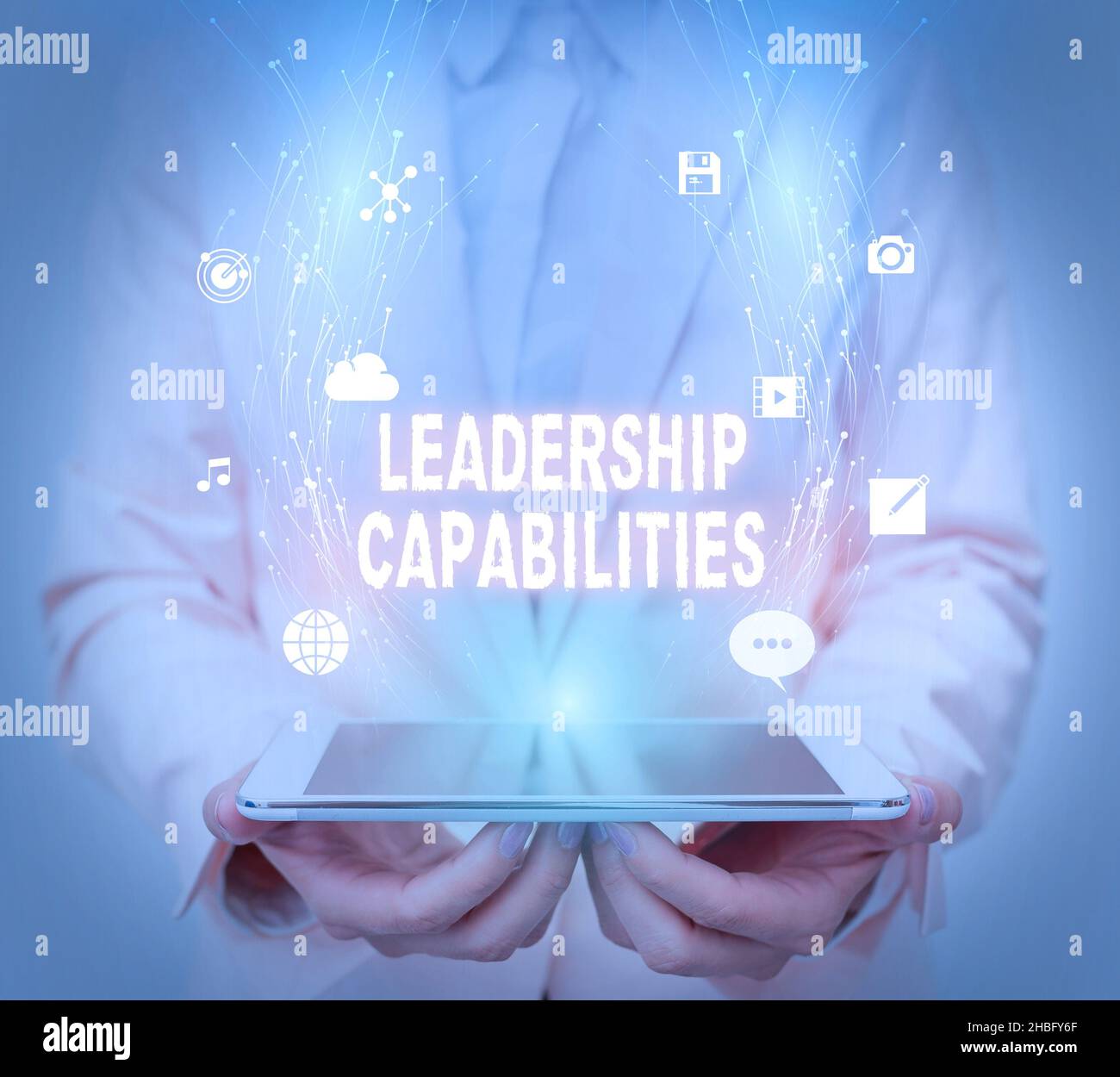 Text showing inspiration Leadership Capabilities. Word Written on Set ...