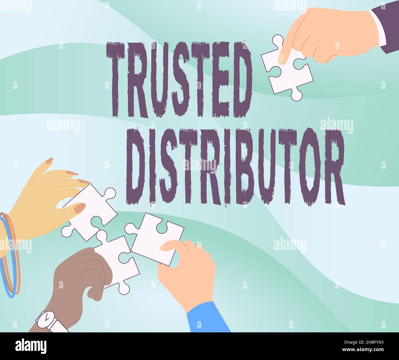 Writing displaying text Trusted Distributor. Word Written on Authorized ...