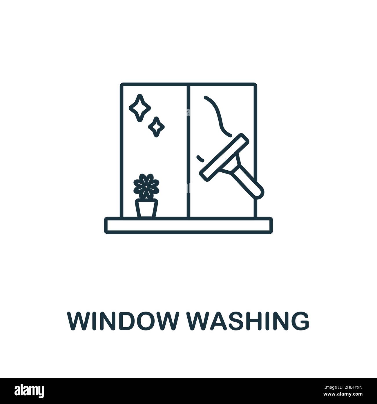 Washing line from window Stock Vector Images - Alamy