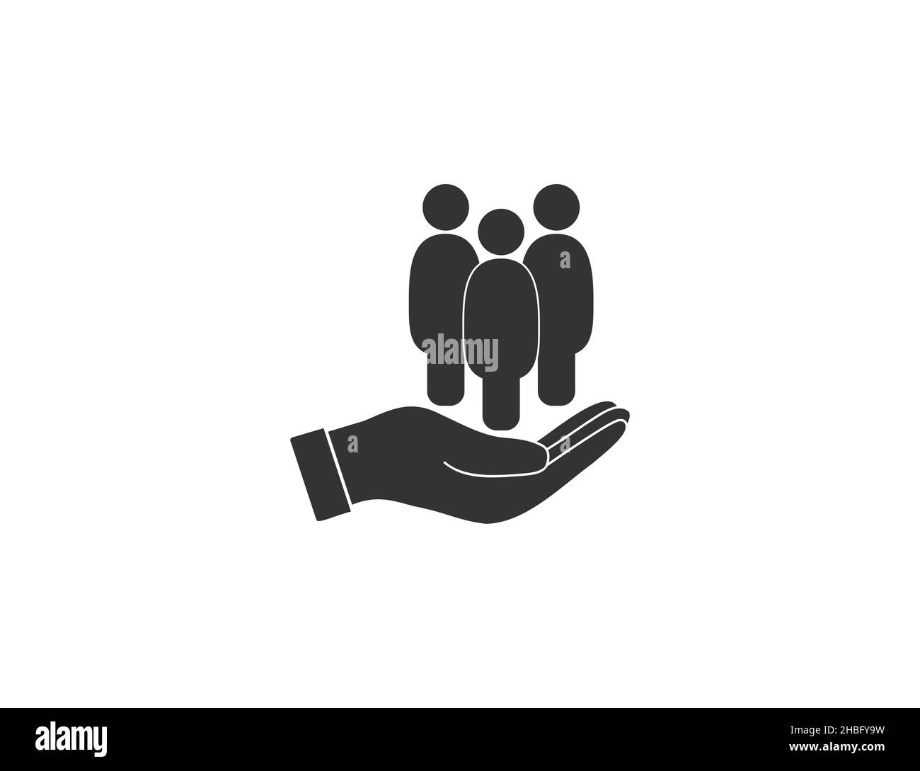 Human resources, manager icon. Vector illustration. Flat design Stock ...