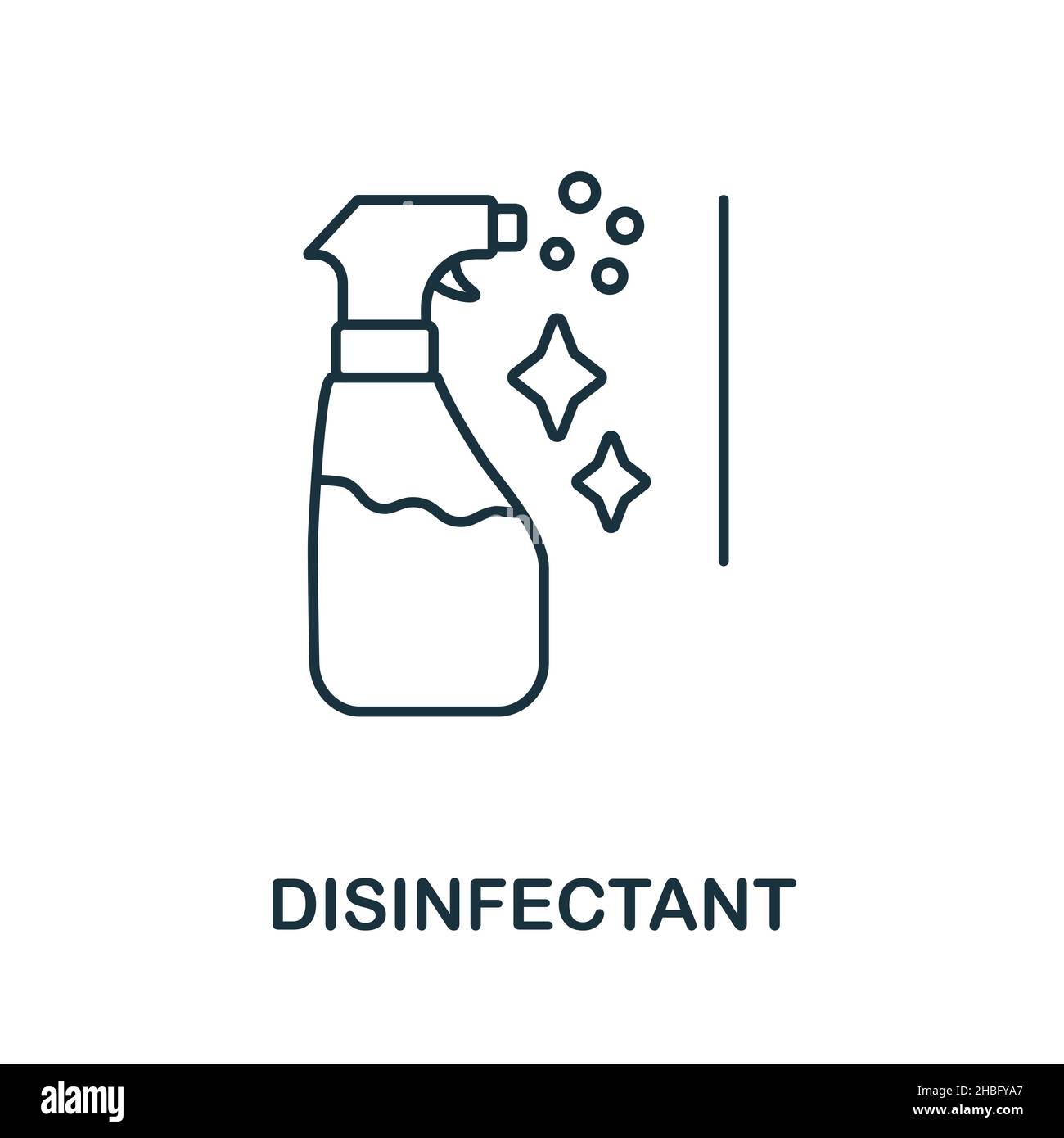 Disinfectant icon. Line element from cleaning collection. Linear ...