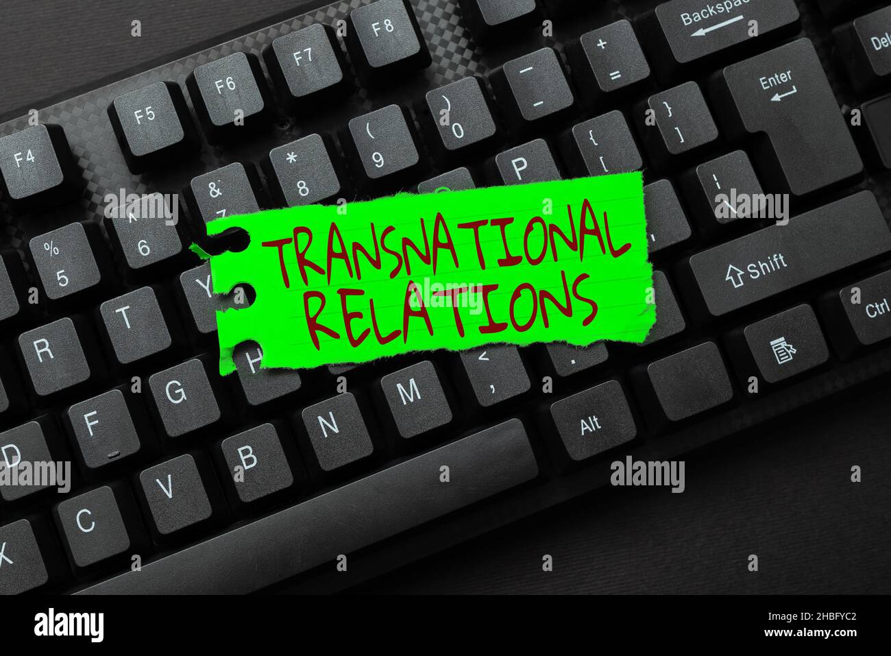 Text sign showing Transnational Relations. Business concept ...