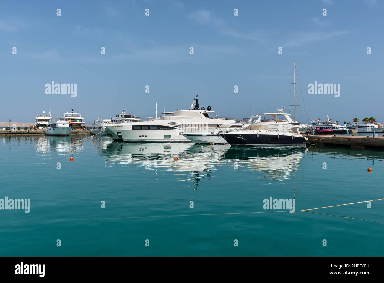 Hurghada, Egypt - May 31, 2021: Yachts and tourist boats in the ...