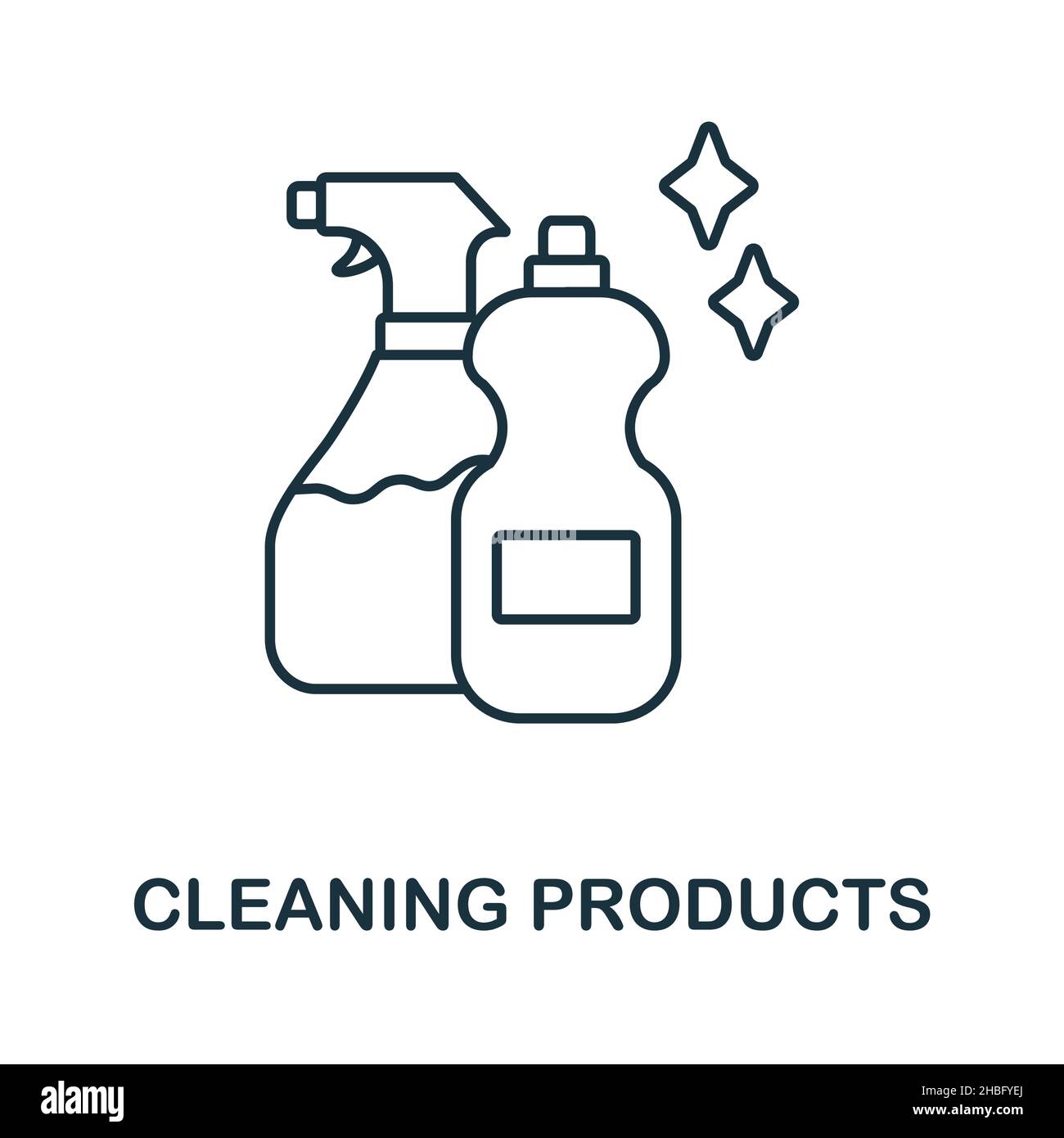 Cleaning Products icon. Line element from cleaning collection. Linear ...