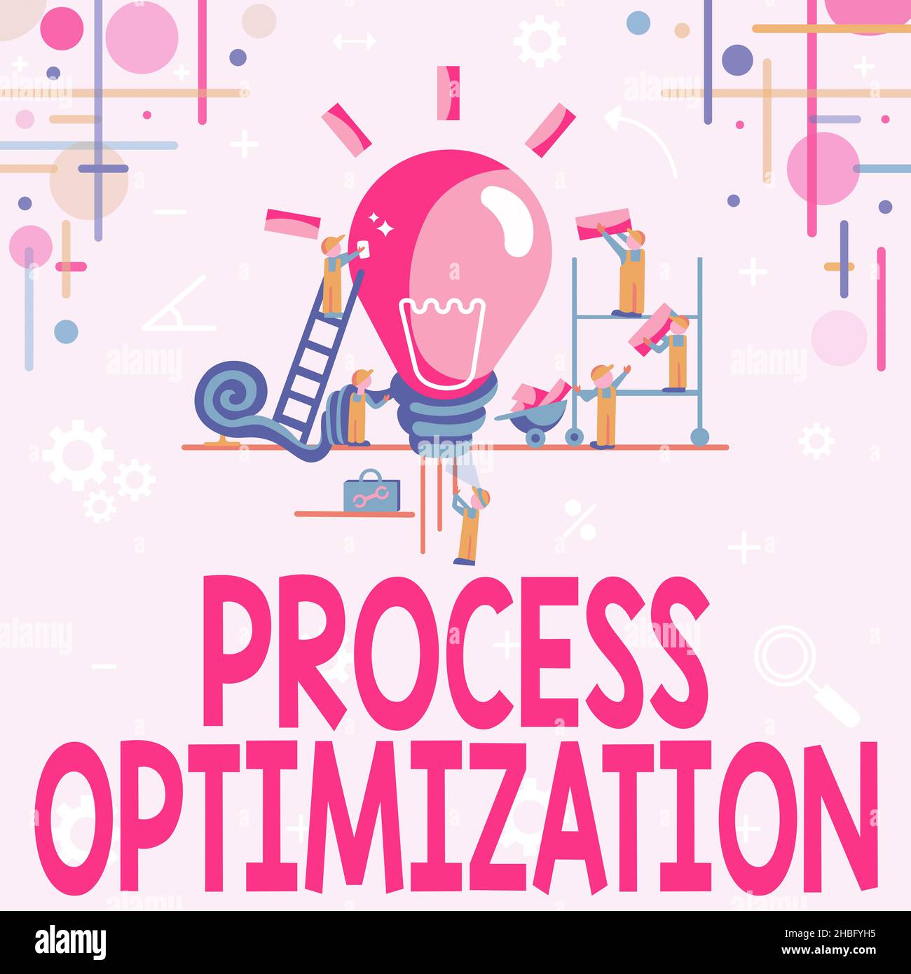 Conceptual caption Process Optimization. Internet Concept Improve Organizations Efficiency ...