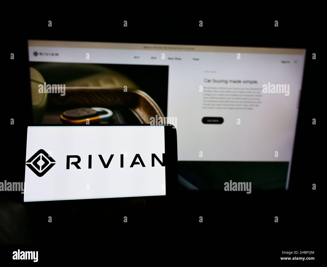 Rivian logo hi-res stock photography and images - Alamy