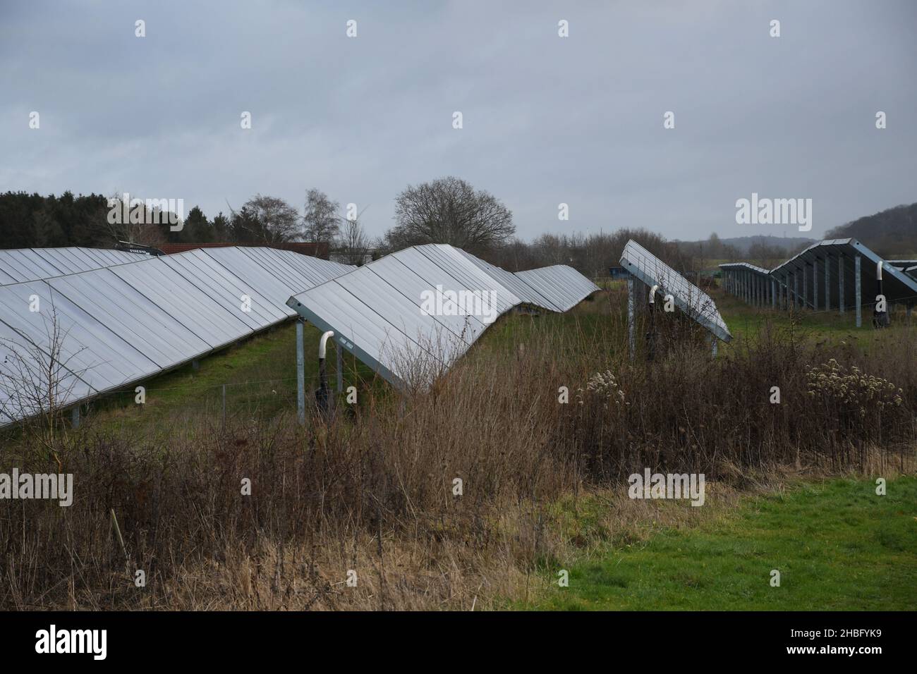 Raadbjergp/Nordvestsjaelland/Denmark./19 December 2021/ Solar panels ...
