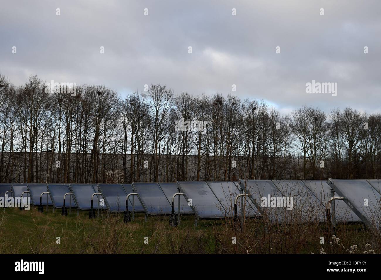 Raadbjergp/Nordvestsjaelland/Denmark./19 December 2021/ Solar panels ...