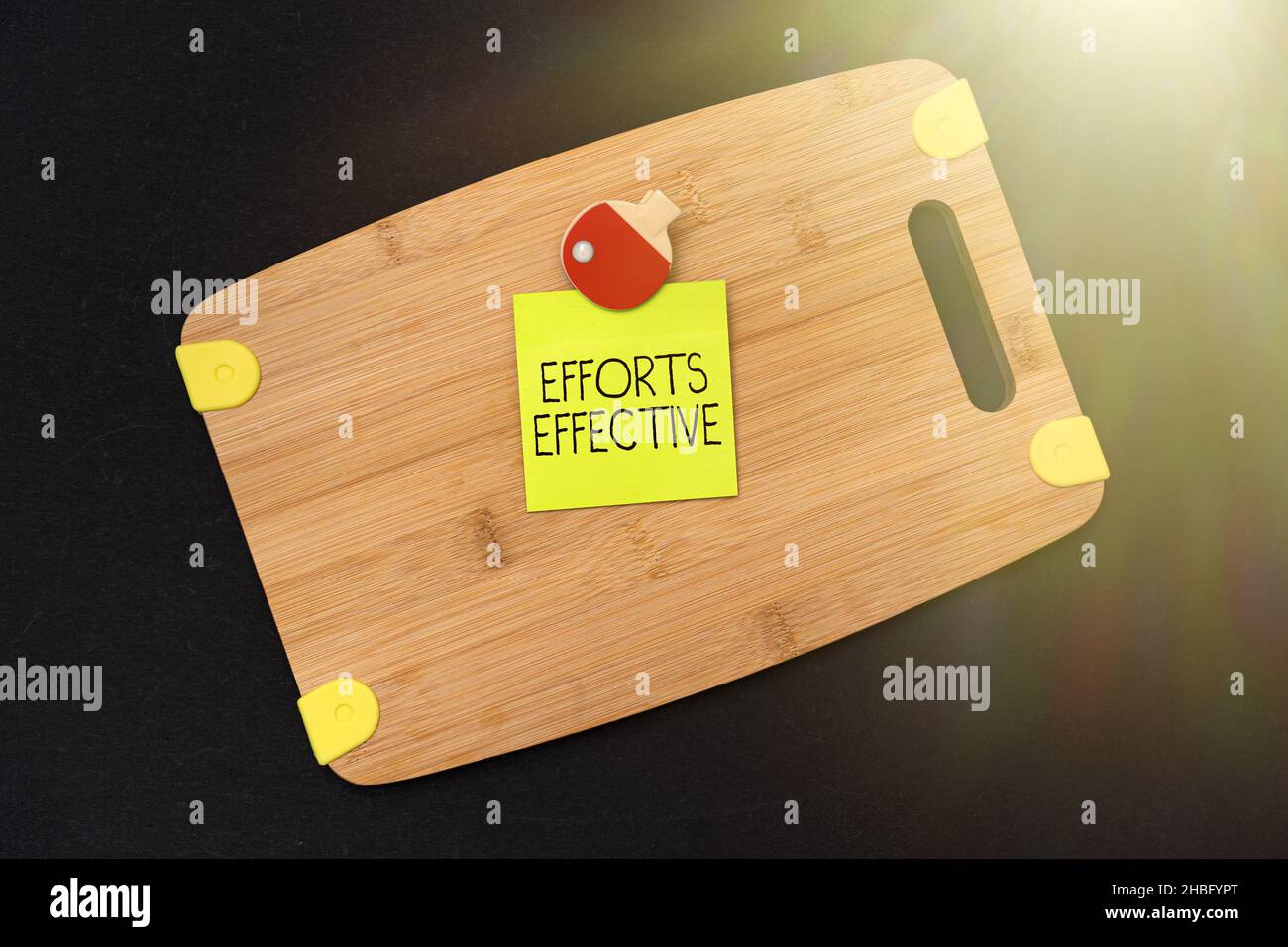 Text caption presenting Efforts Effective. Concept meaning Produces the ...