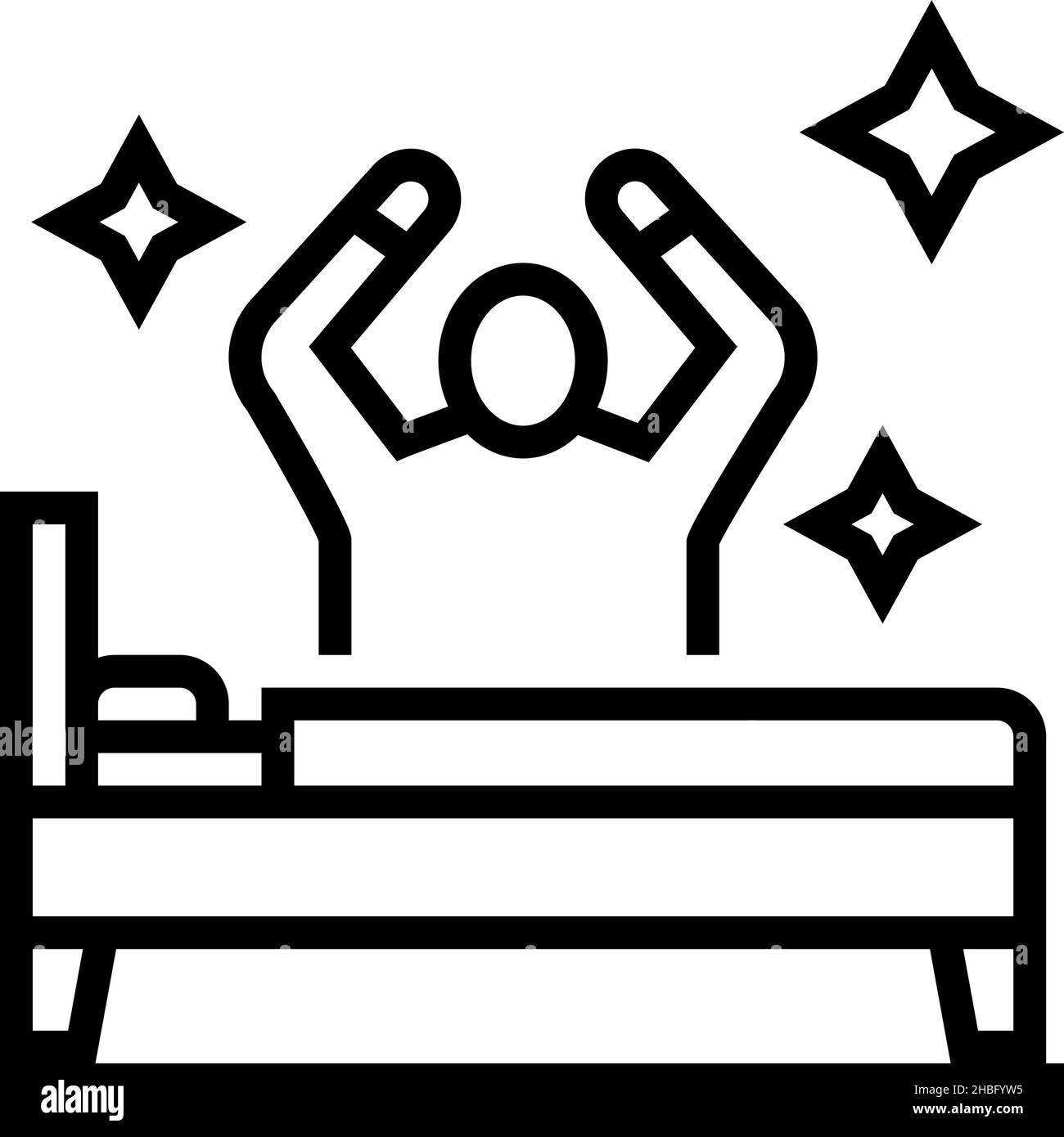 remaining passively awake line icon vector illustration Stock Vector ...