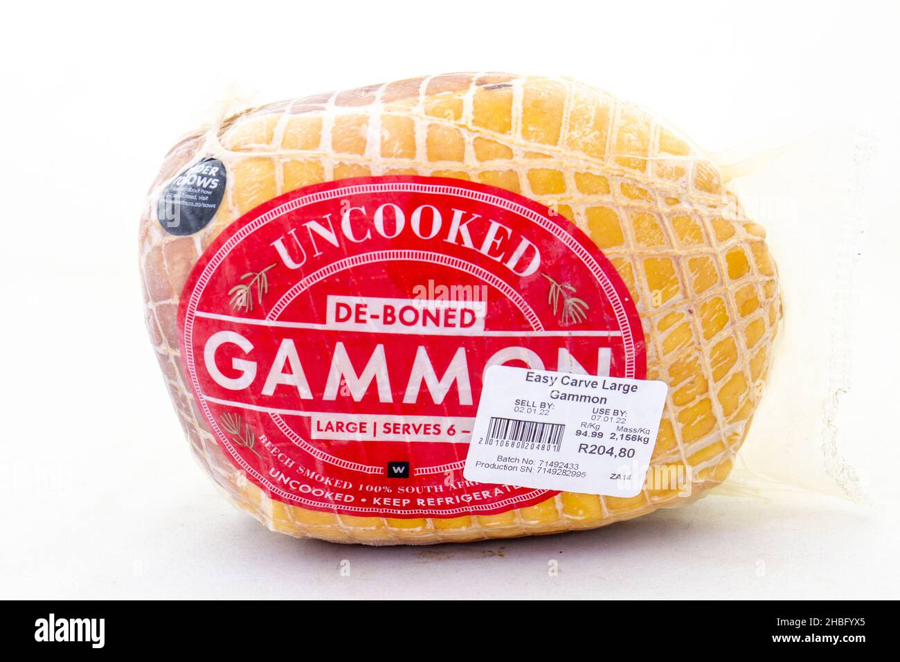 Johannesburg, South Africa - uncooked raw de-boned gammon from ...