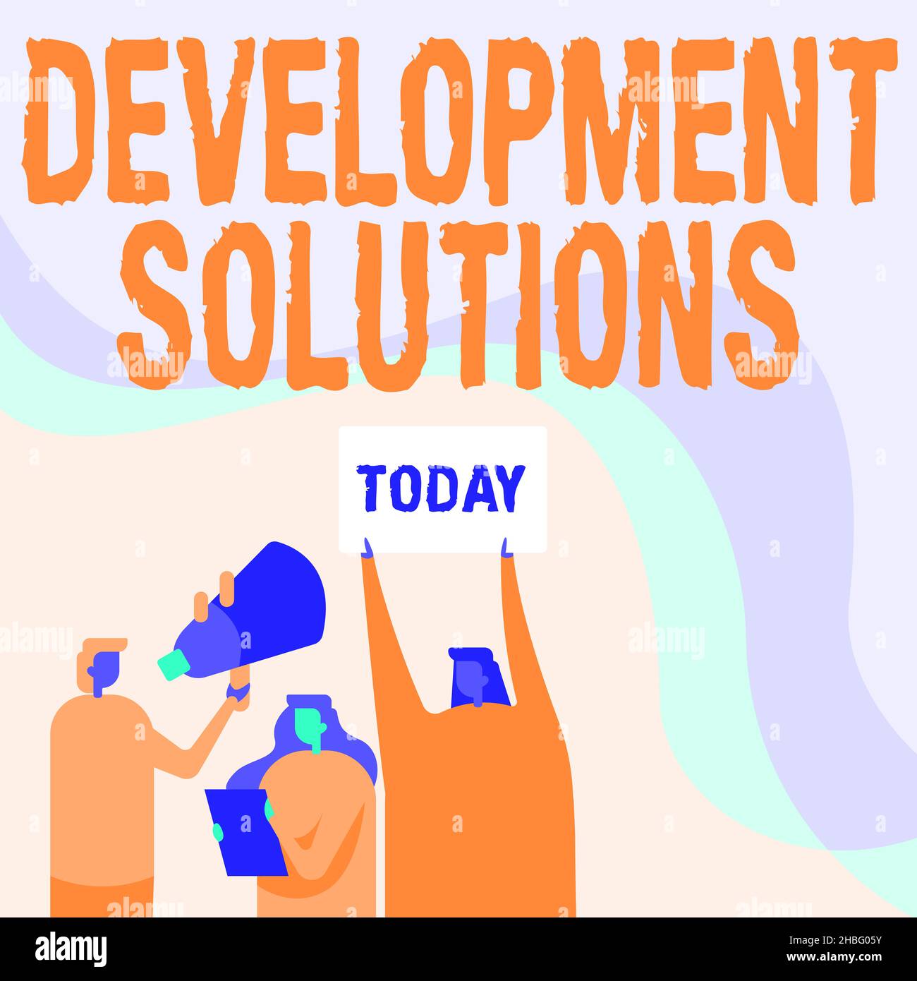 Writing displaying text Development Solutions. Business showcase Efficient Planning based on the ...