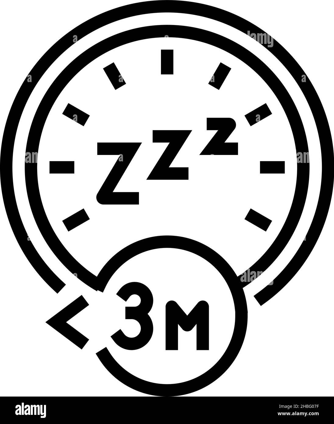 short term insomnia line icon vector illustration Stock Vector Image ...