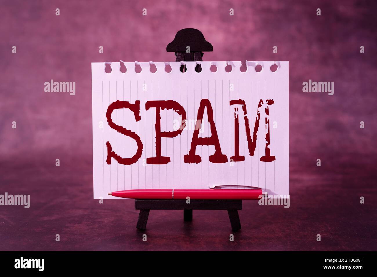 Text caption presenting Spam. Business overview Intrusive advertising ...