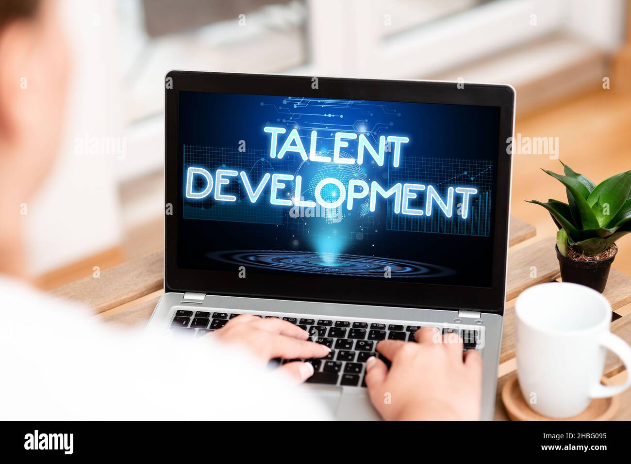 Hand writing sign Talent Development. Concept meaning Building Skills Abilities Improving ...