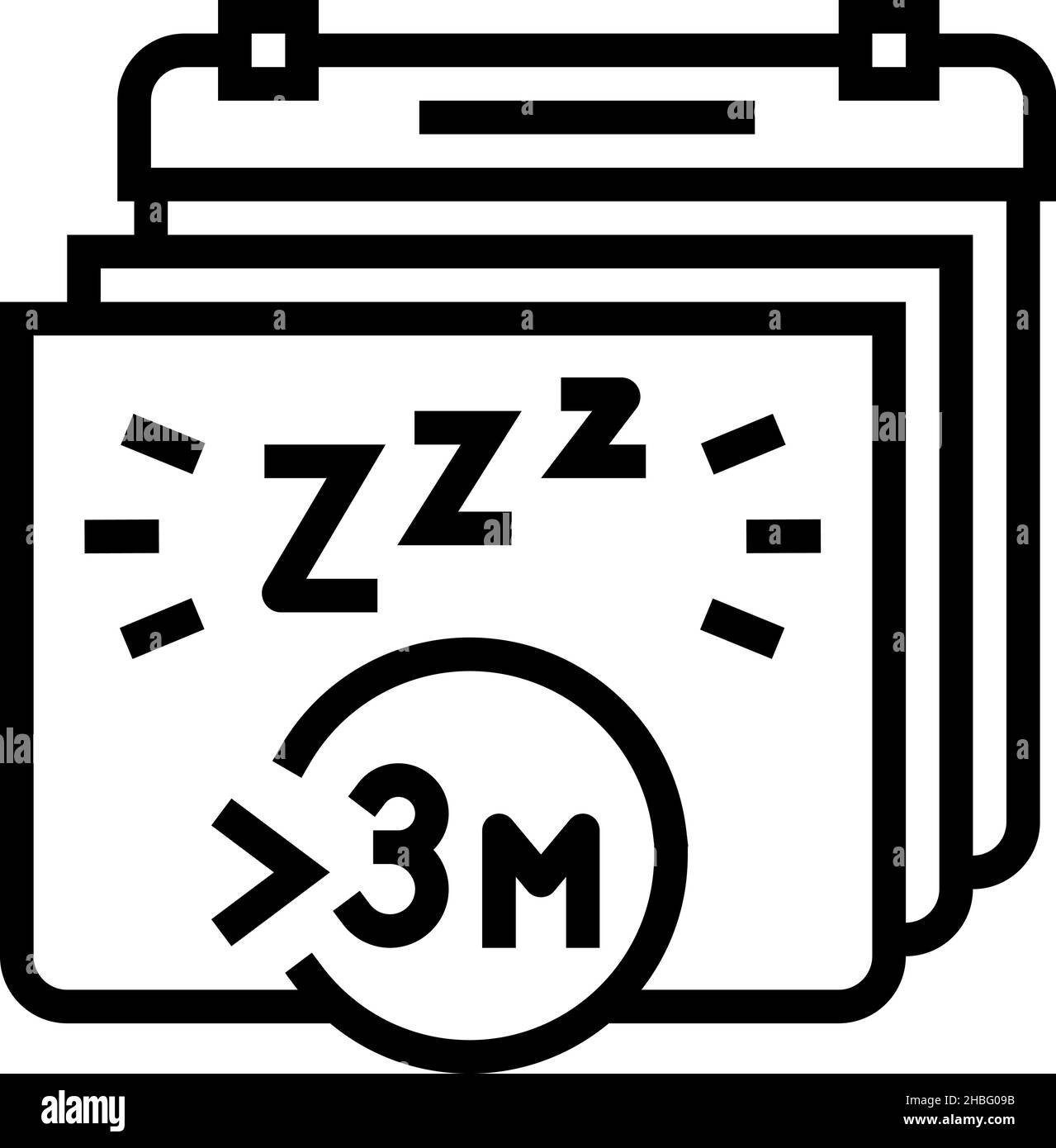 chronic insomnia line icon vector illustration Stock Vector Image & Art ...